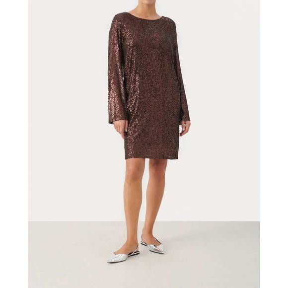 Part Two | Dresses | New Part Two Darleen Sequined Dress In Brown ...